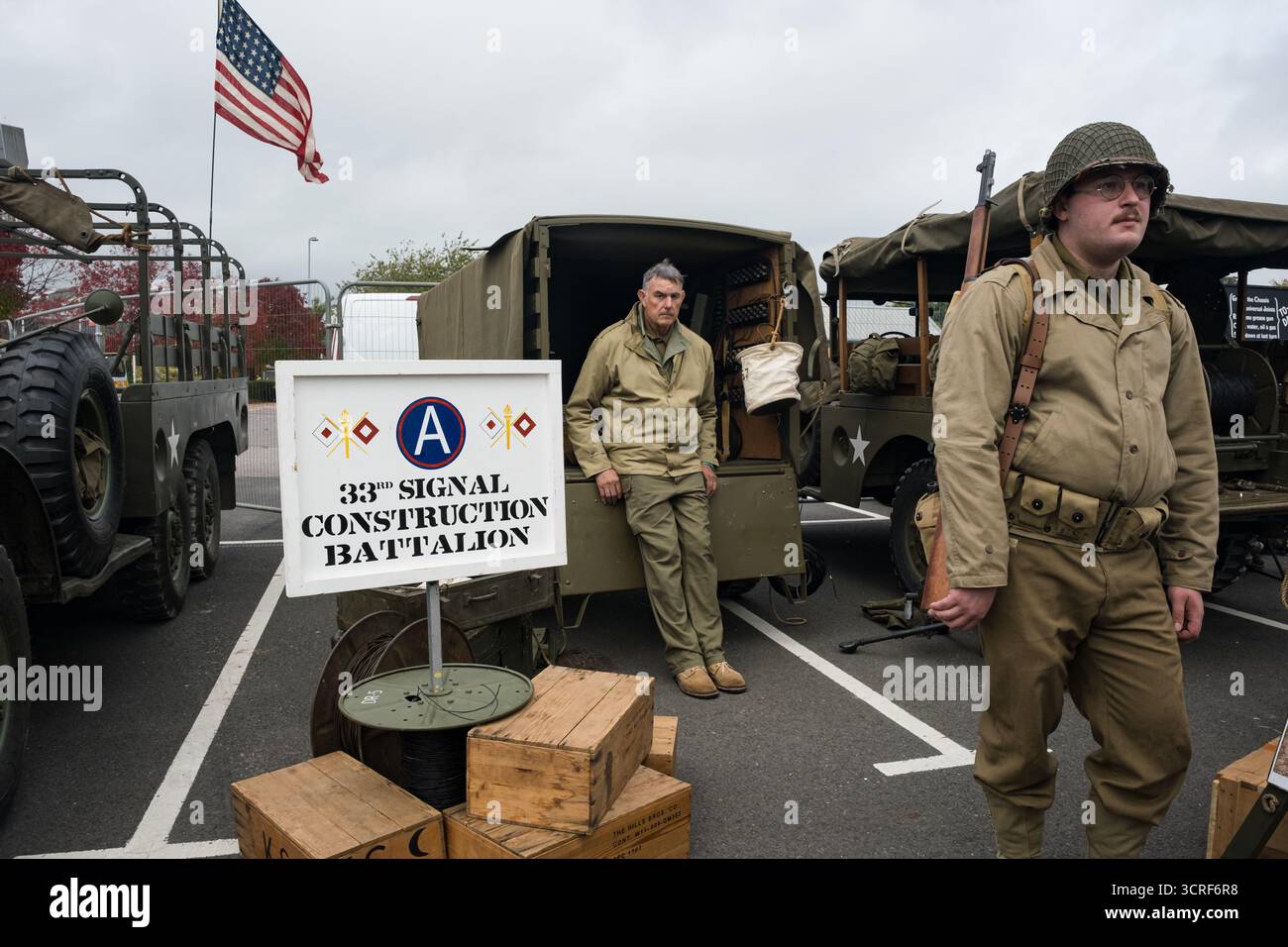 The showcase booth of a WWII US Army reenactment group. The Tank Museum ...