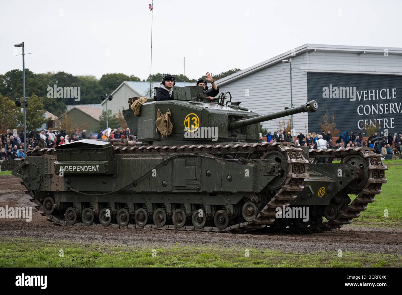 Bovington, UK. 20th Sep, 2025. The running Churchill tank seen during ...