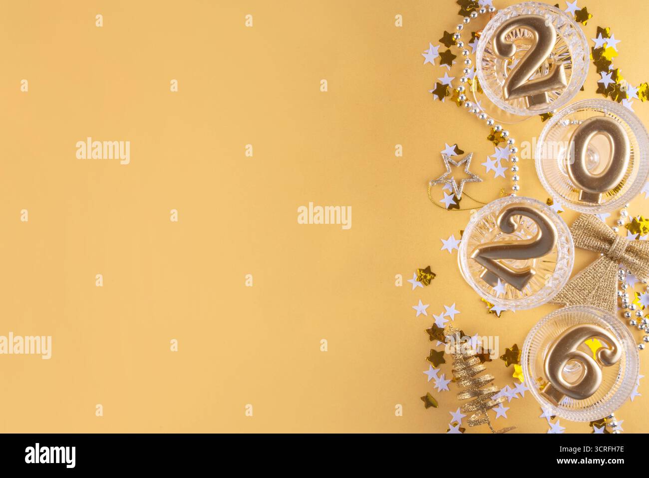 2026 golden numbers confetti hi-res stock photography and images - Alamy