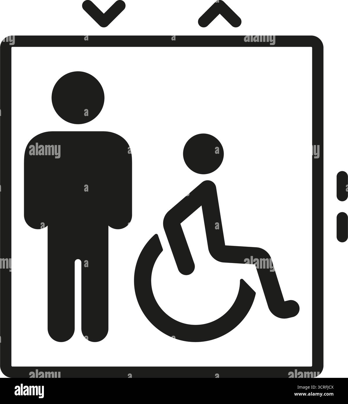 Elevator Accessibility Solid Icon. Inclusive Mobility And Wheelchair ...