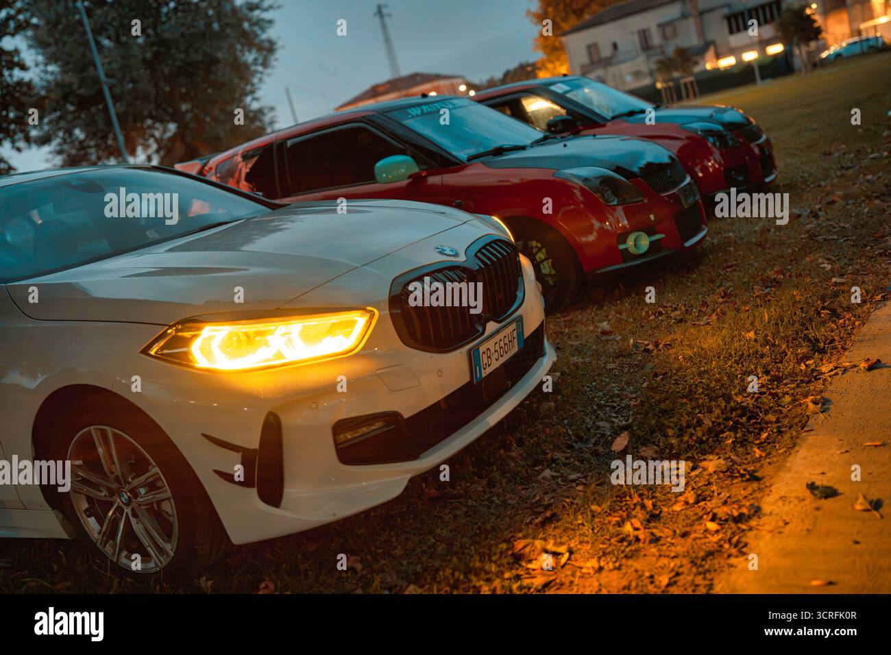 Rome, italy 30 september 2025: custom-tuned cars parked side-by-side at ...