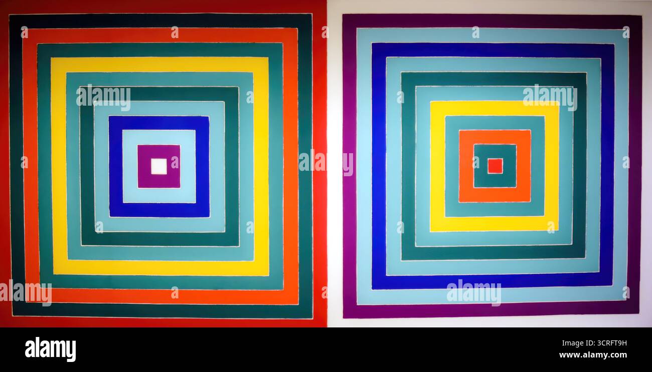 Frank Stella, Double Scramble: Ascending Spectrum Descending Green ...