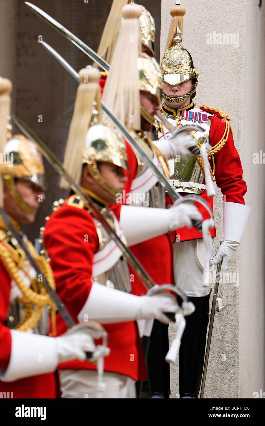 The Life Guards step liners at the funeral for Captain Elizabeth Godwin ...