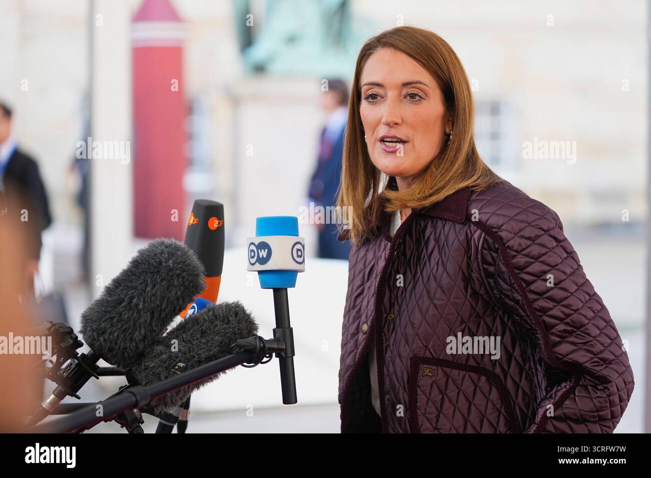 Roberta Metsola, President of the European Parliament arrives for an ...