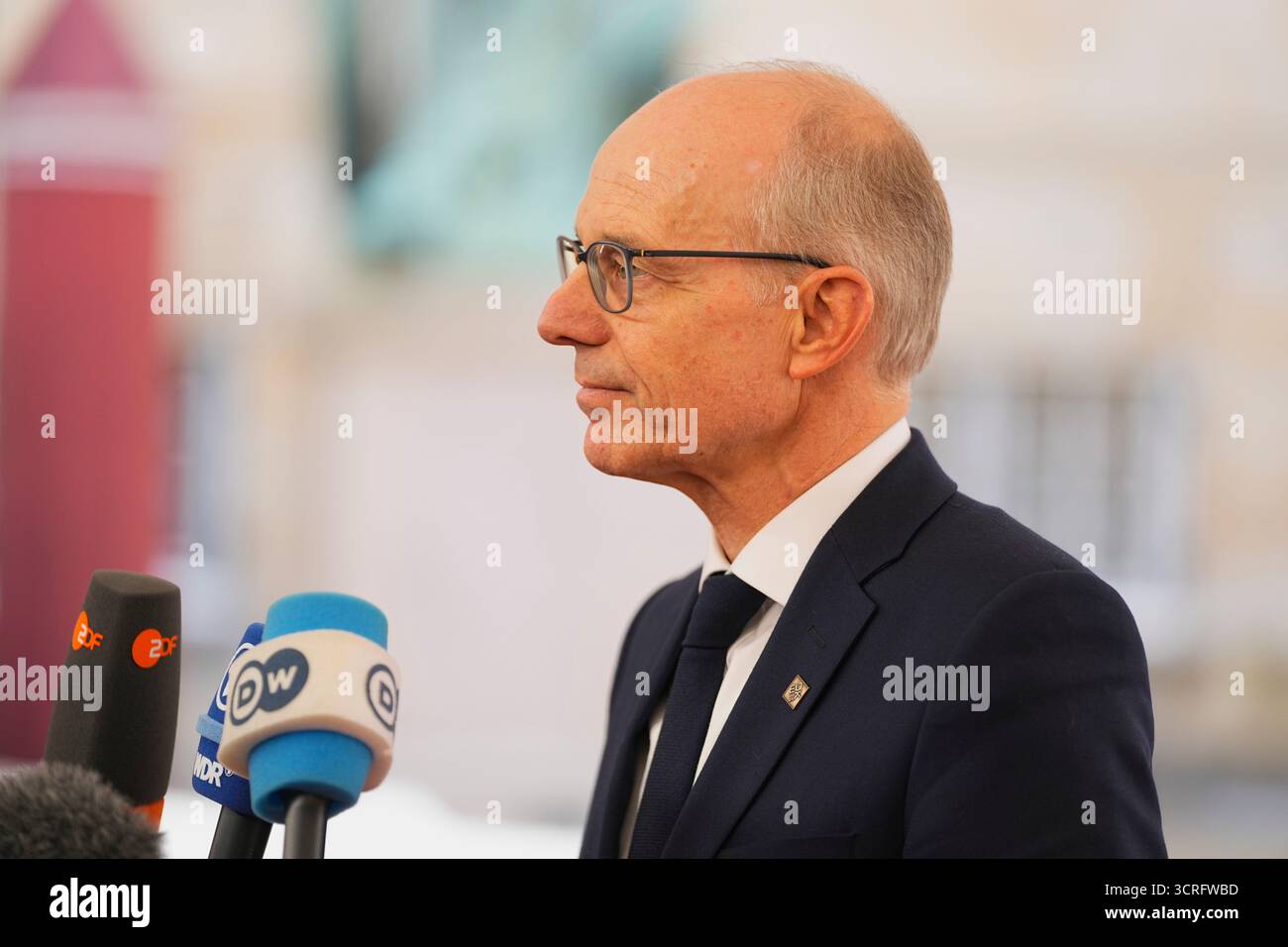 Luxembourg's Prime Minister Luc Frieden arrives for an informal summit ...
