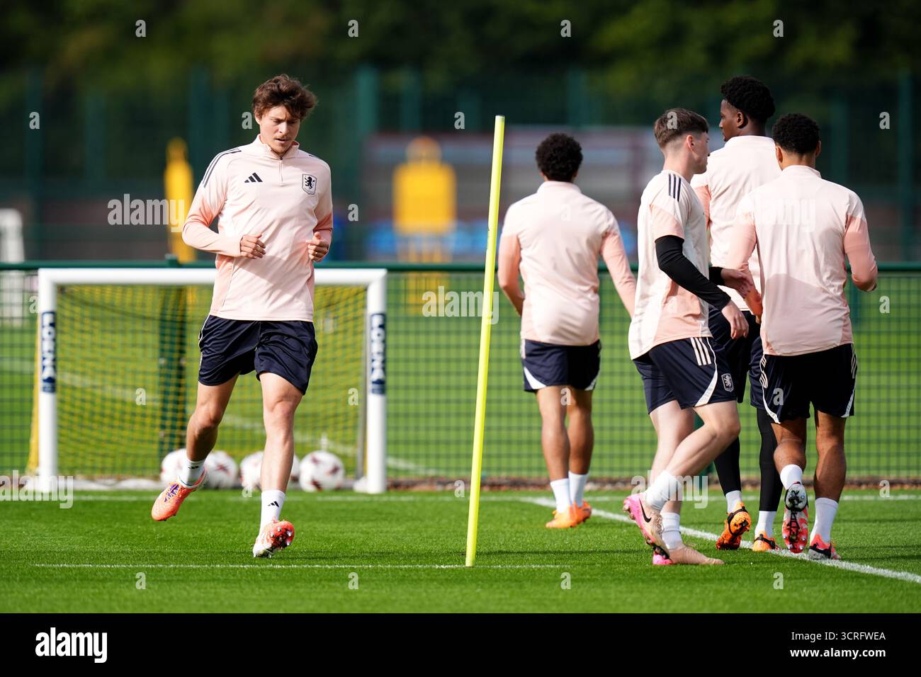 Aston Villa's Victor Lindelof during a training session, at Bodymoor ...
