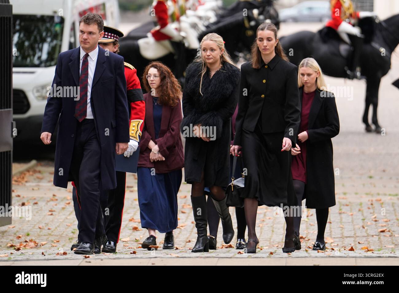 Family members arrive for the funeral for Captain Elizabeth Godwin, at ...