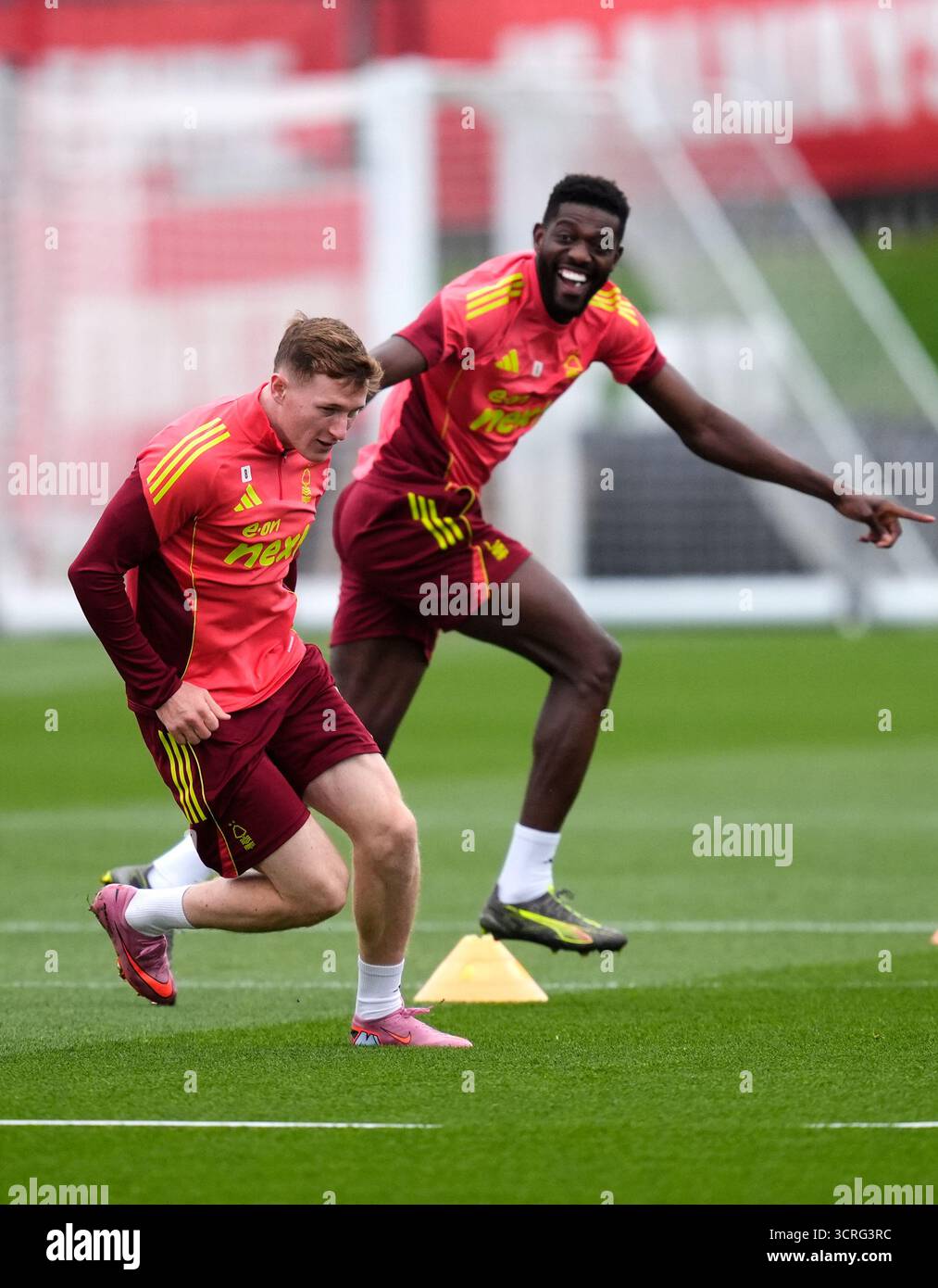 Nottingham Forest's Elliot Anderson (left) and Ibrahim Sangare during a ...