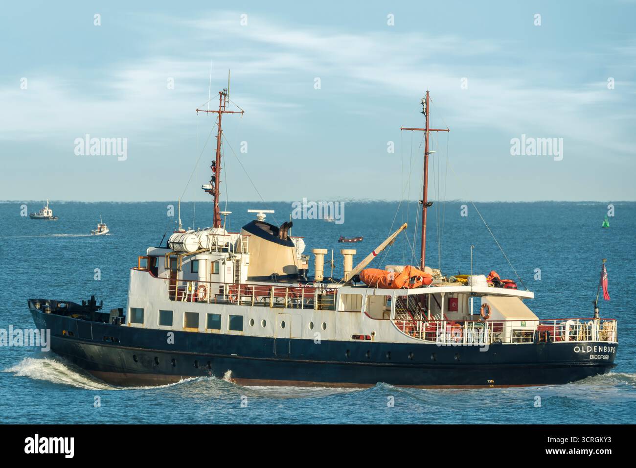 Appledore, North Devon - The MS Oldenburg heads out past Crow Point on ...