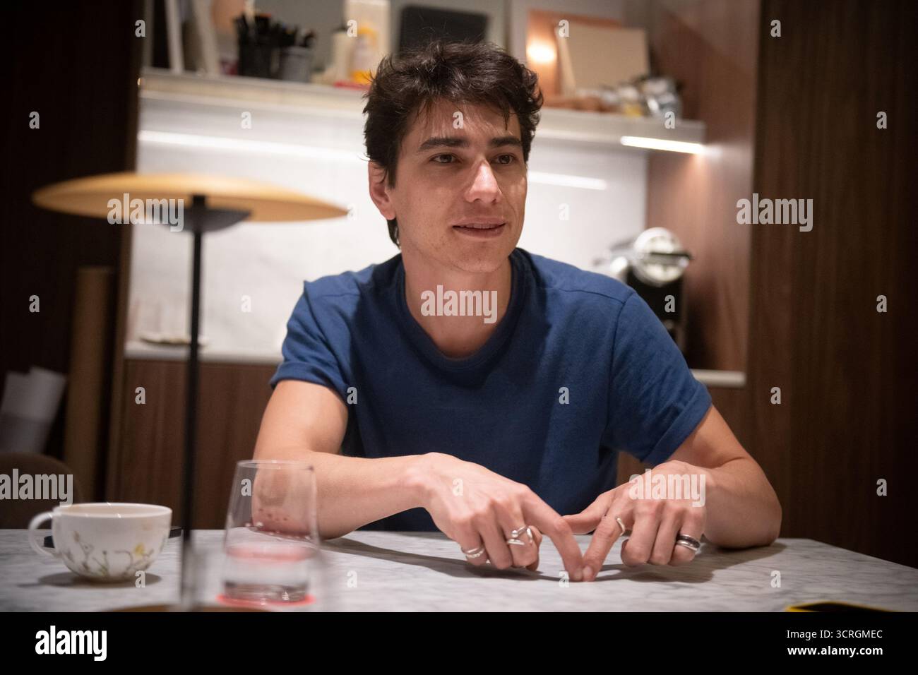 Uruguayan actor Enzo Vogrincic during an interview for Europa Press on ...