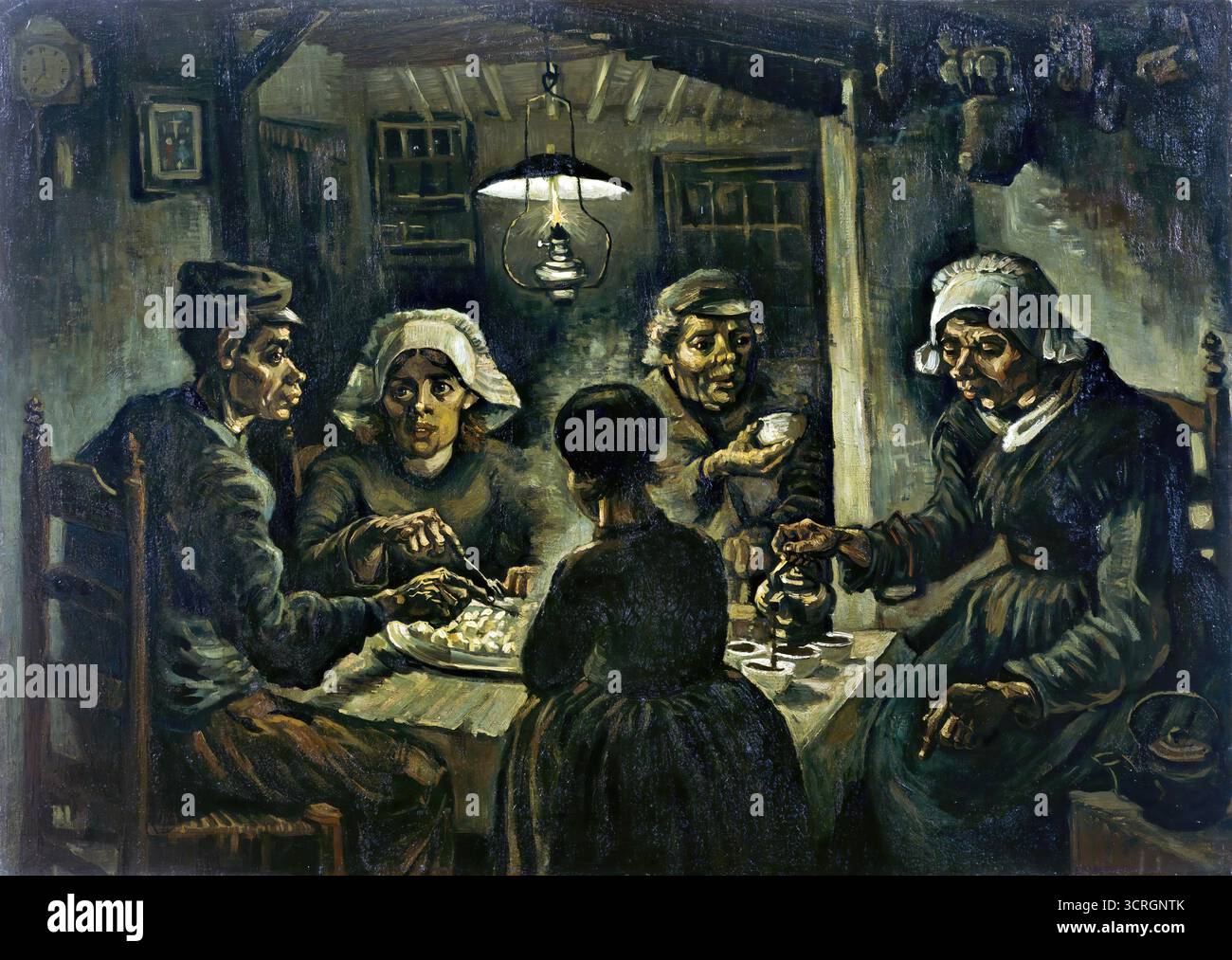 Vincent van Gogh, The Potato Eaters, April–May 1885 Stock Vector Image ...