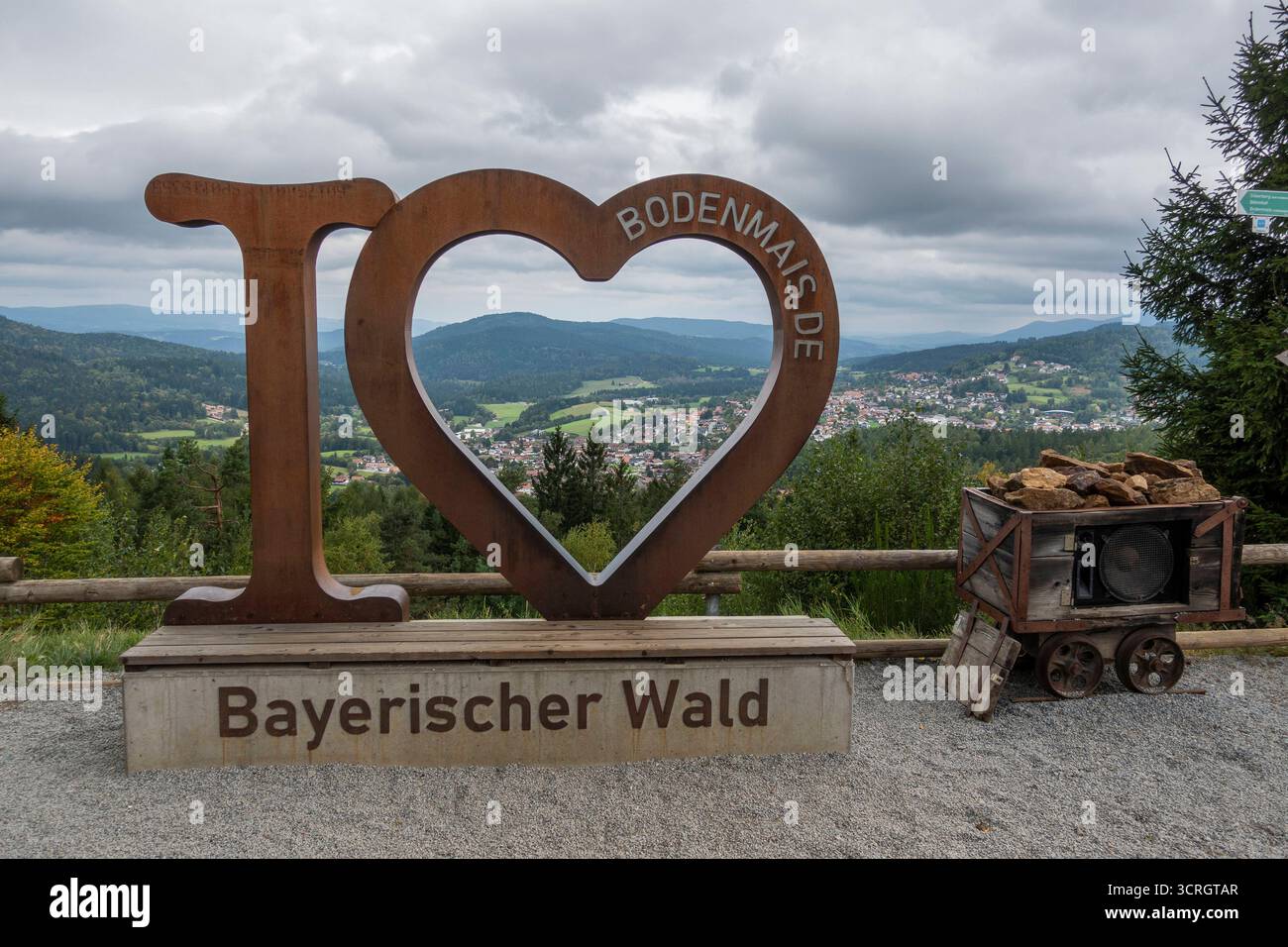 Blick vom Silberberg auf Bodenmais Landkreis Regen im Naturpark ...