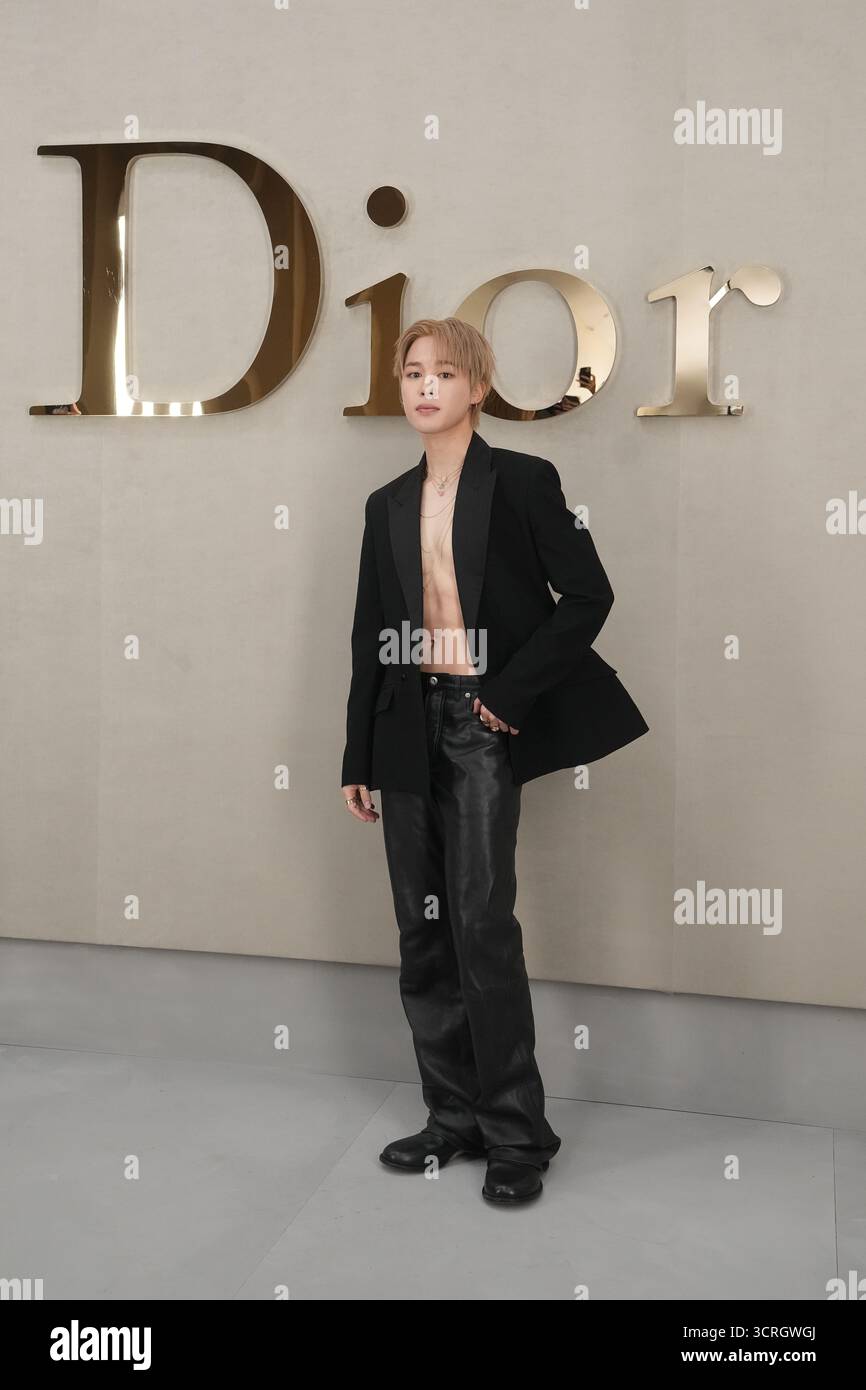 Jimin poses before the Dior Spring/Summer 2026 collection presented in ...