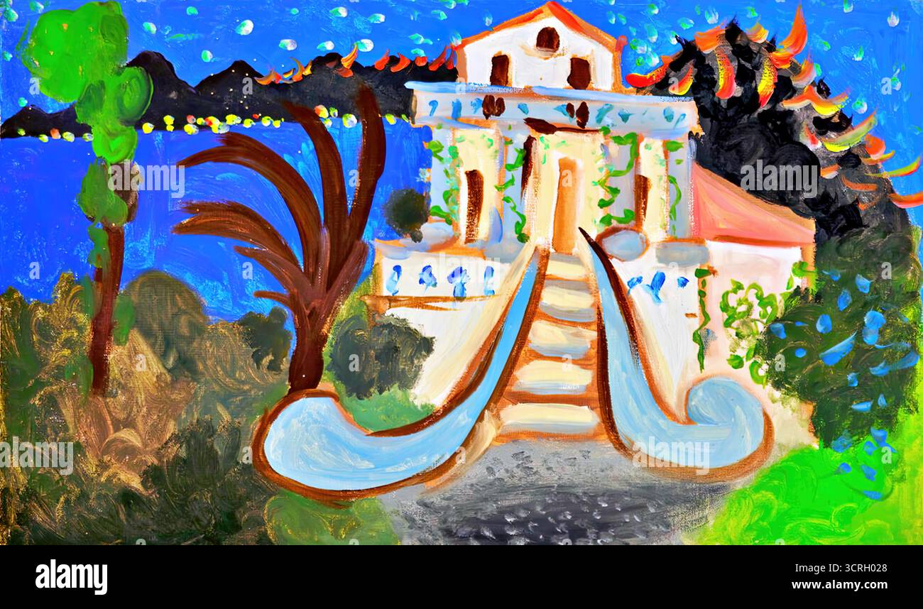 Architectural villa Stock Vector Images - Alamy