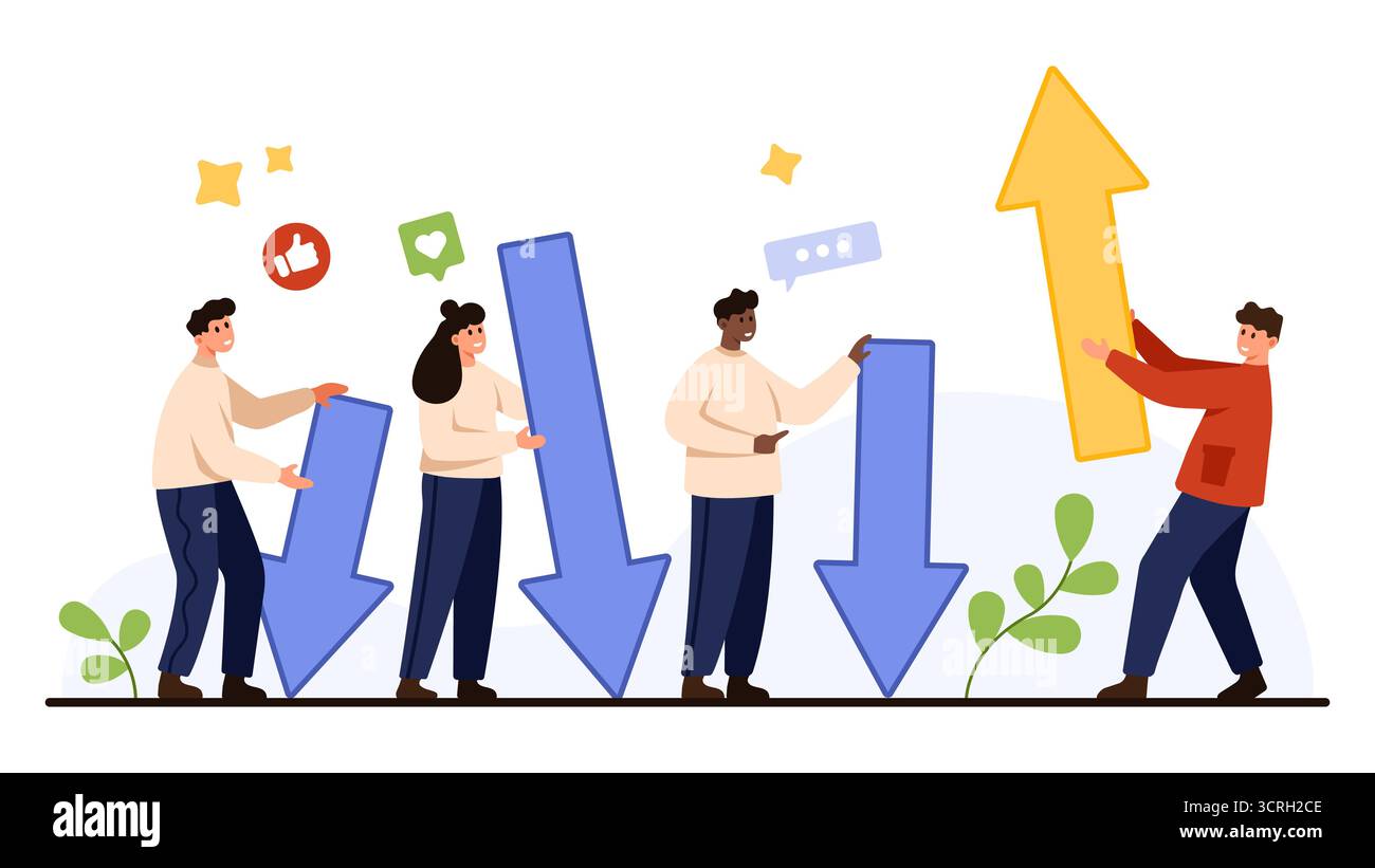 Collaborate positive Stock Vector Images - Alamy