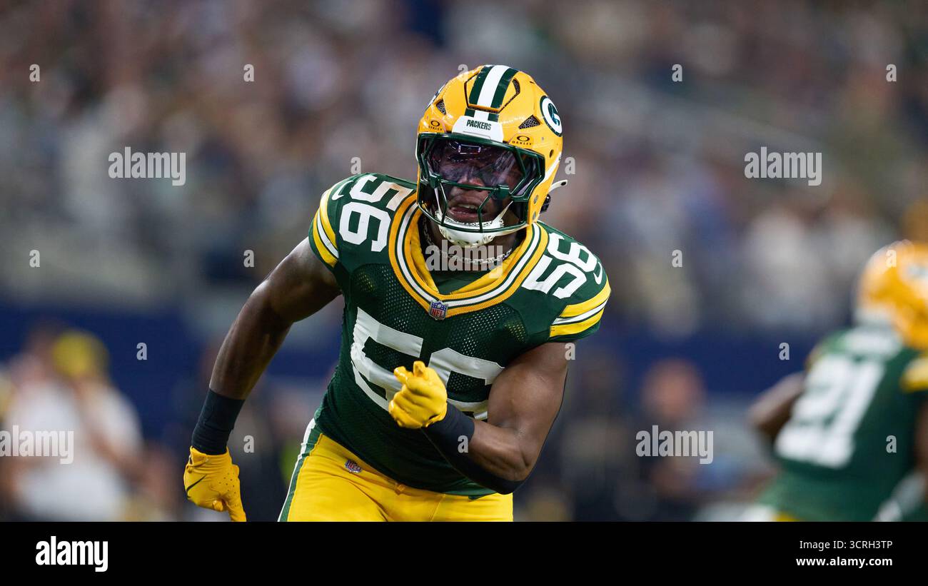 Green Bay Packers linebacker Edgerrin Cooper (56) rushes in during an ...