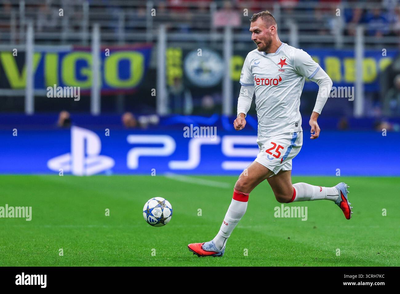 Tomas Chory of SK Slavia Praha seen in action during UEFA Champions ...