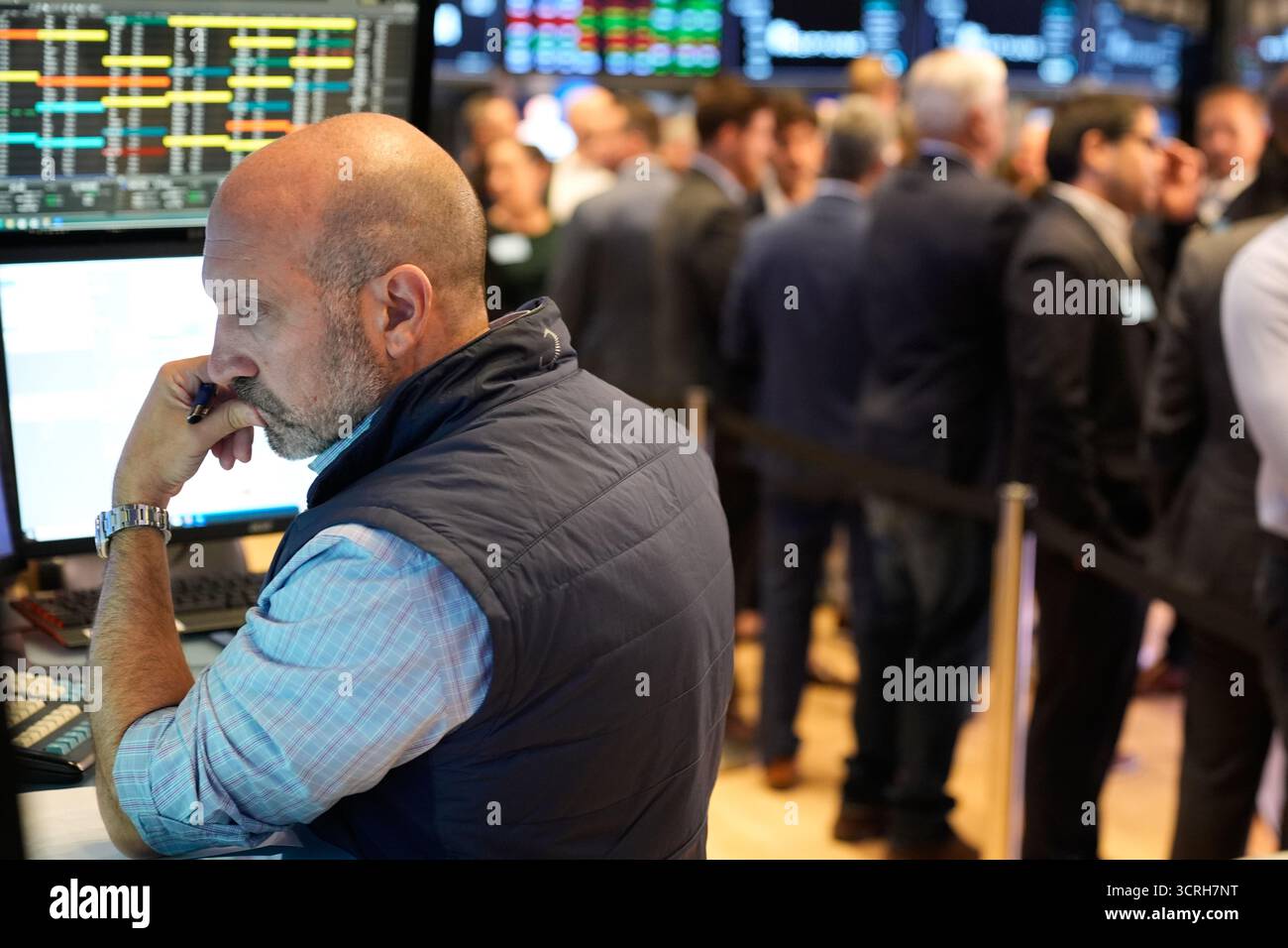 James Denaro works on the floor at the New York Stock Exchange in New ...