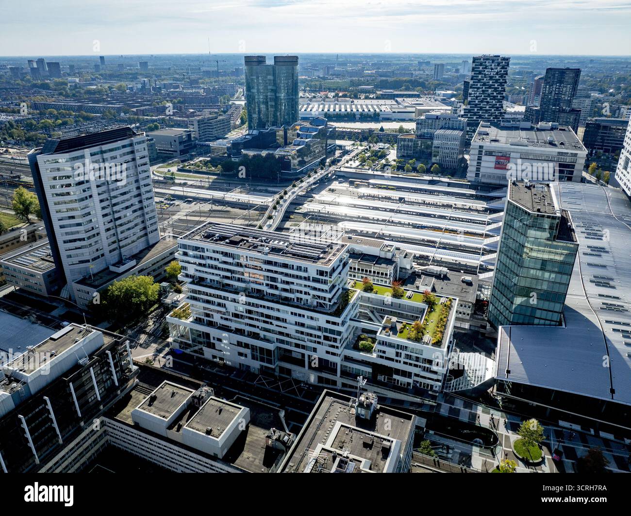 UTRECHT - Overview of Utrecht Central Station and offices. Utrecht ...