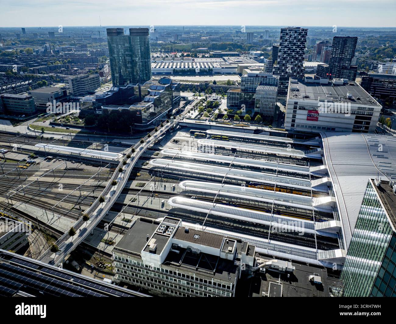 UTRECHT - Overview of Utrecht Central Station and offices. Utrecht ...