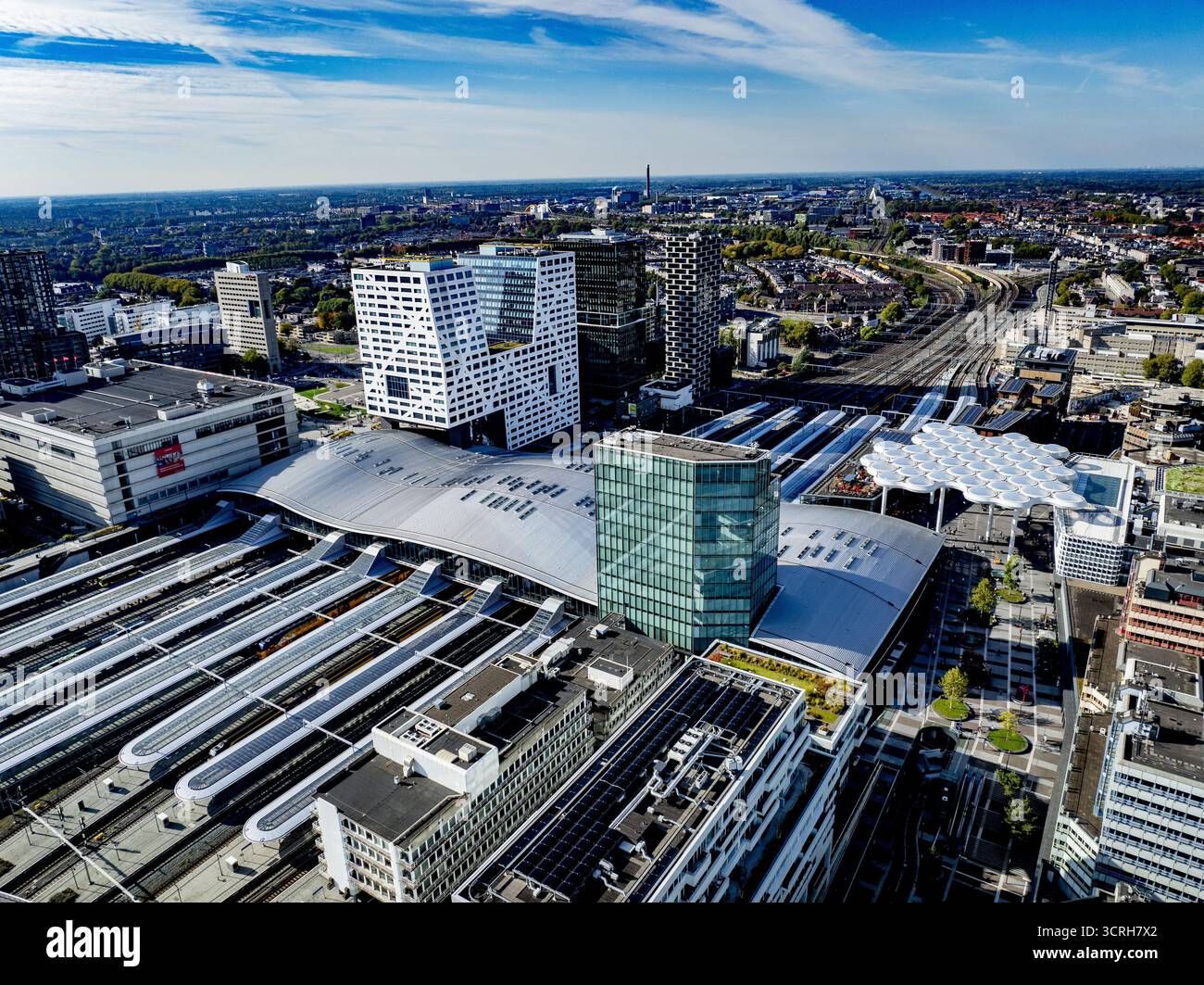 UTRECHT - Overview of Utrecht Central Station and offices. Utrecht ...