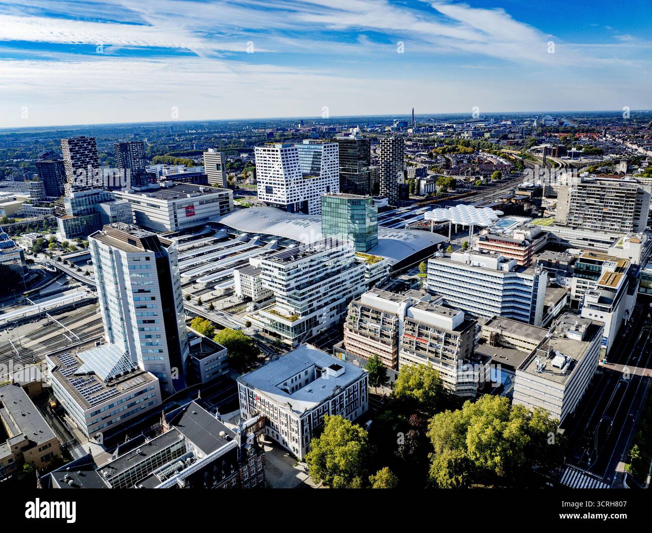 UTRECHT - Overview of Utrecht Central Station and offices. Utrecht ...