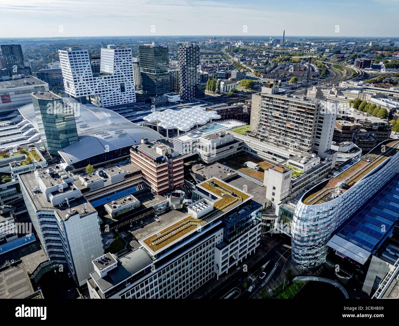 UTRECHT - Overview of Utrecht Central Station and offices. Utrecht ...