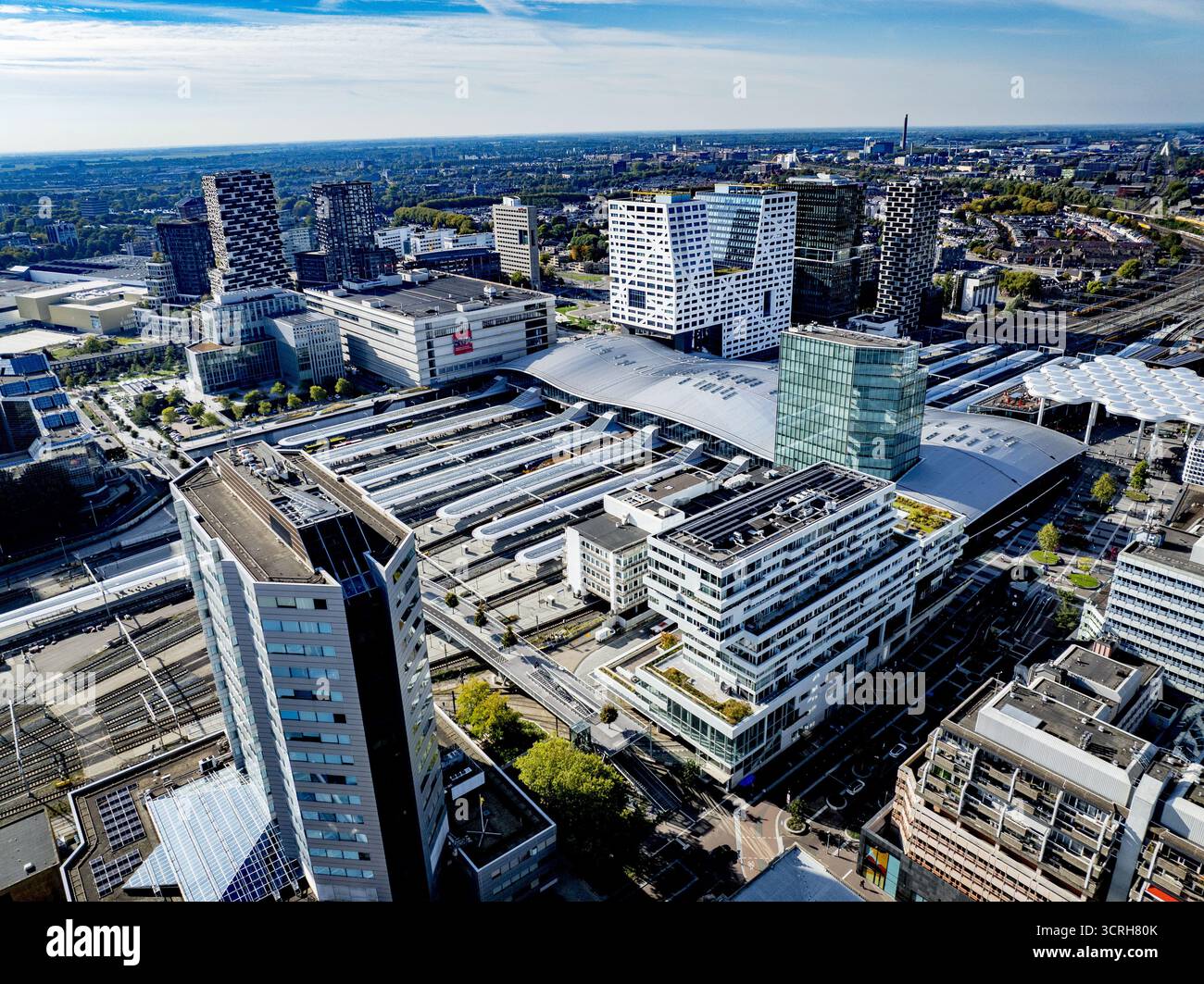 UTRECHT - Overview of Utrecht Central Station and offices. Utrecht ...