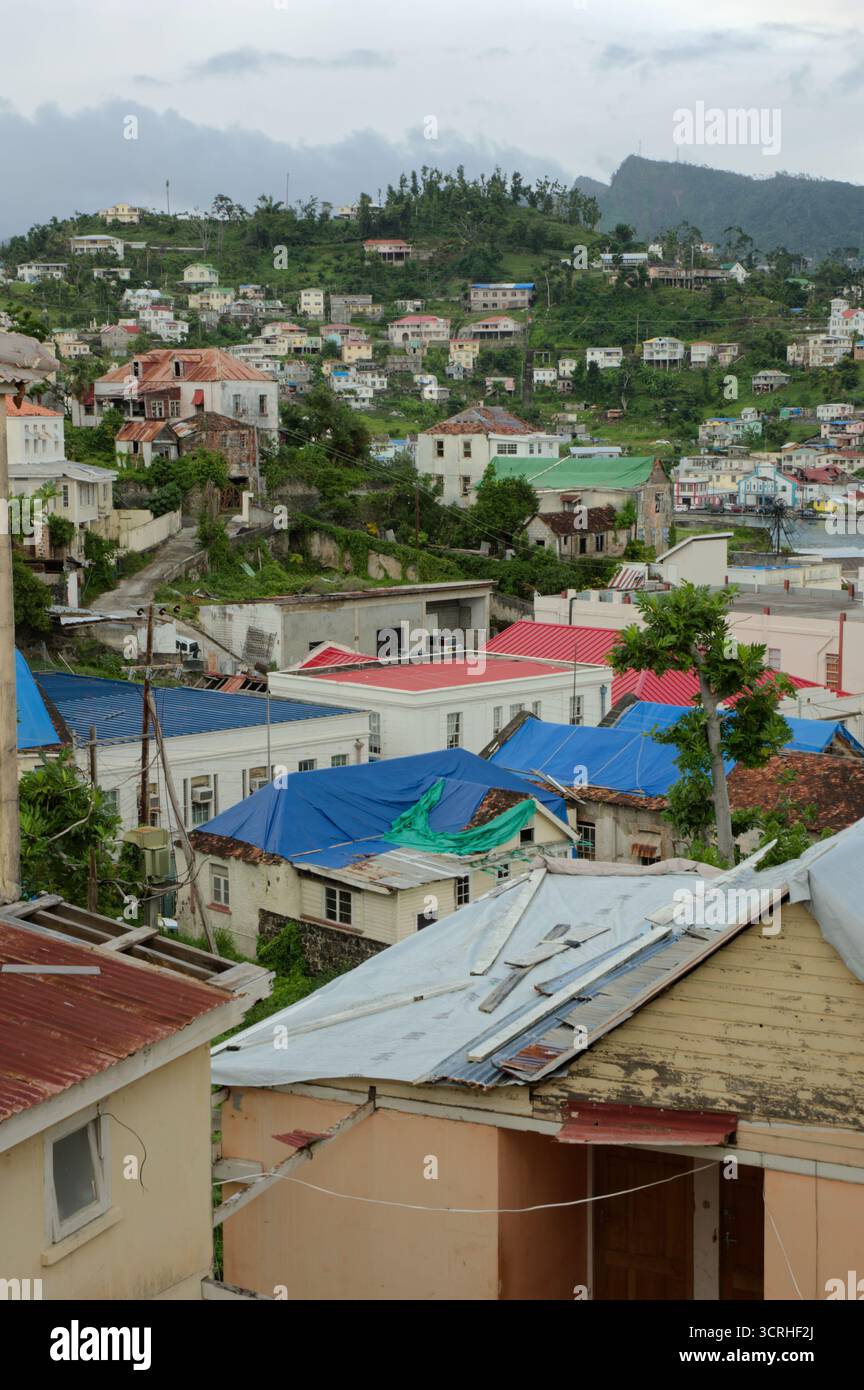 Major damage caused by Hurricane Ivan, September 2004, St Georges ...