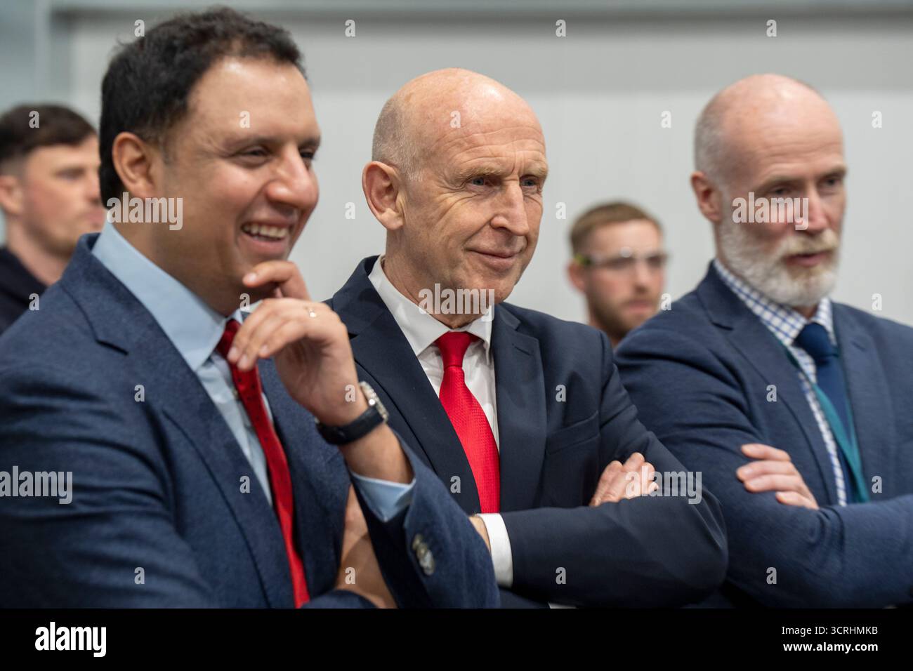 UK Defence Secretary John Healey with managing director John MacSween ...