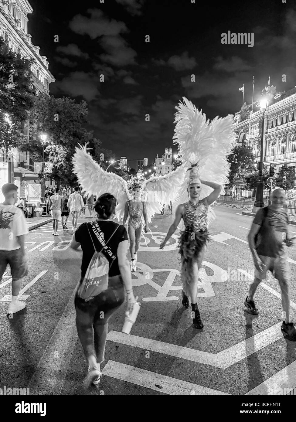 Lively atmosphere of community life Black and White Stock Photos ...