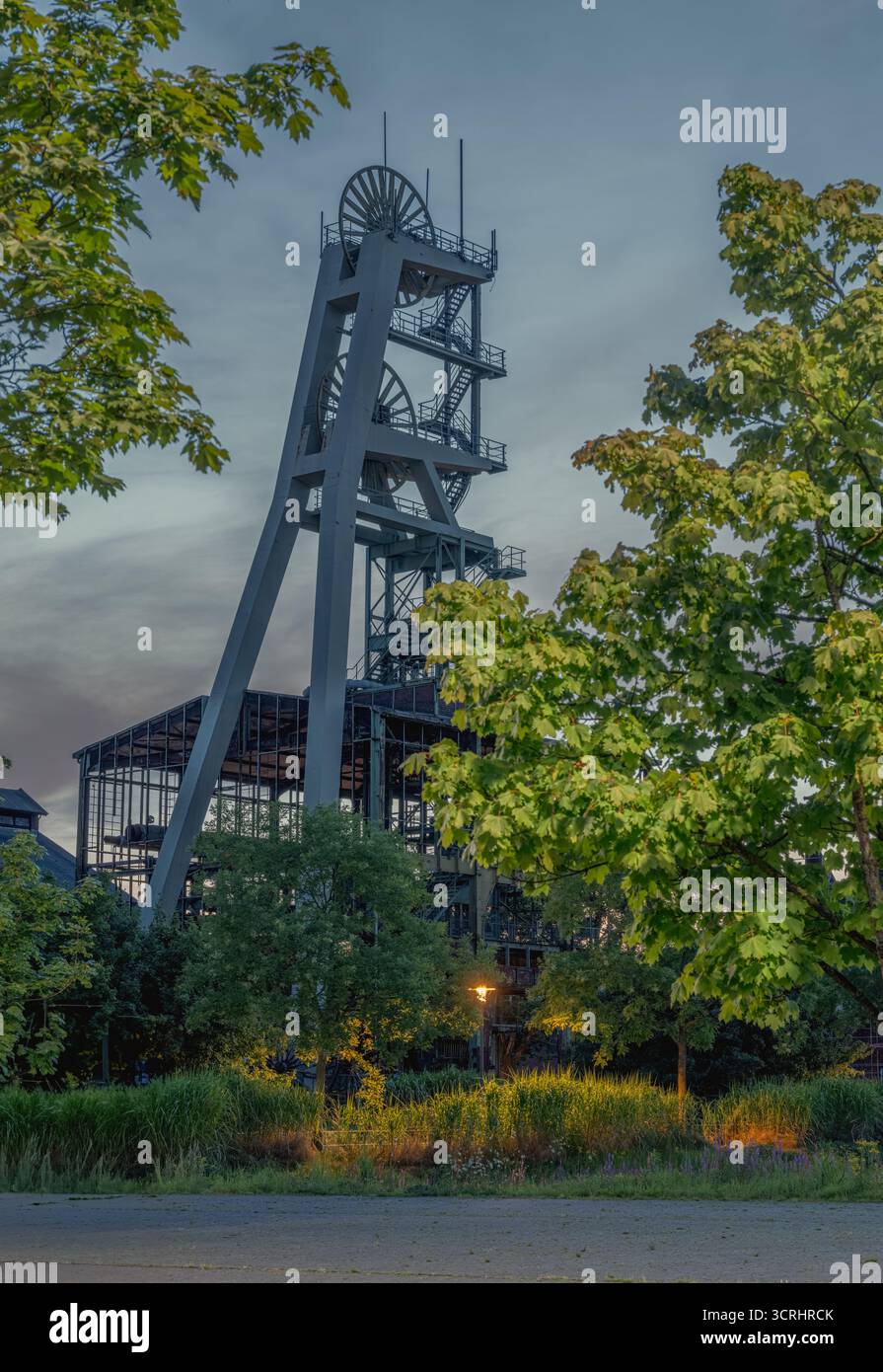 Historic Industrial Mining Tower at Sunset – Abandoned Architecture ...