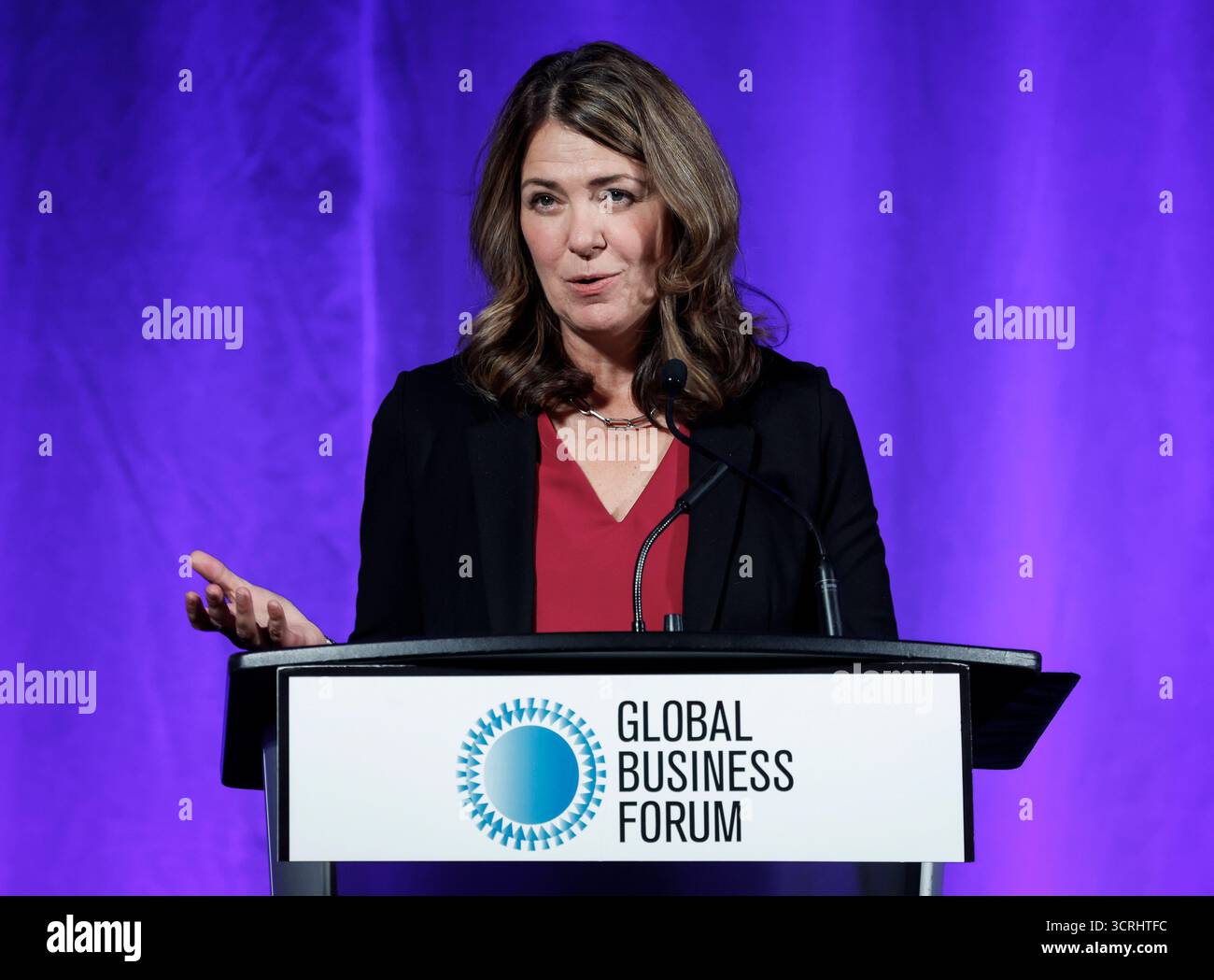 Alberta Premier Danielle Smith addresses the Global Business Forum in ...