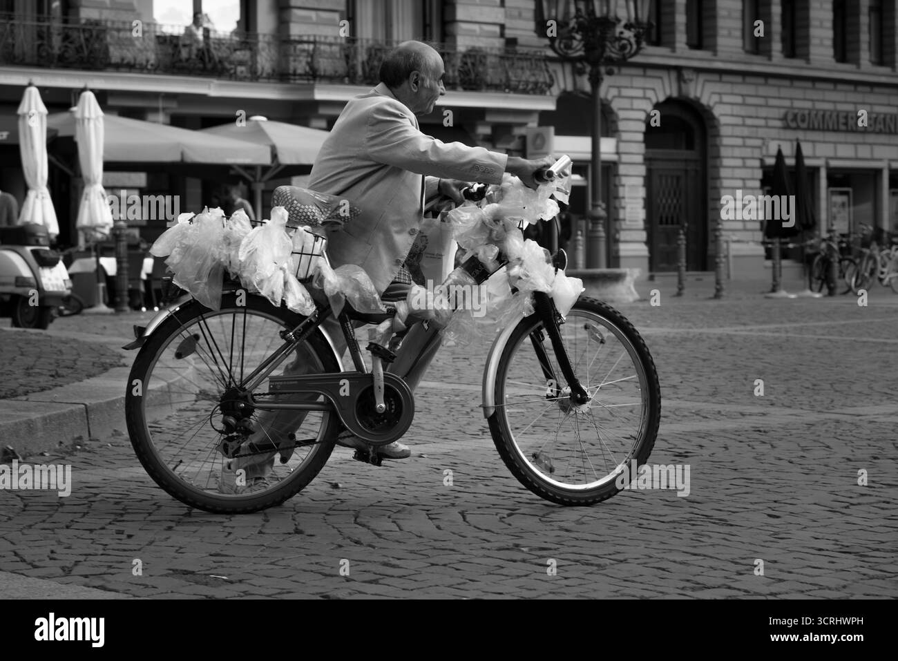 Character riding Black and White Stock Photos & Images - Alamy