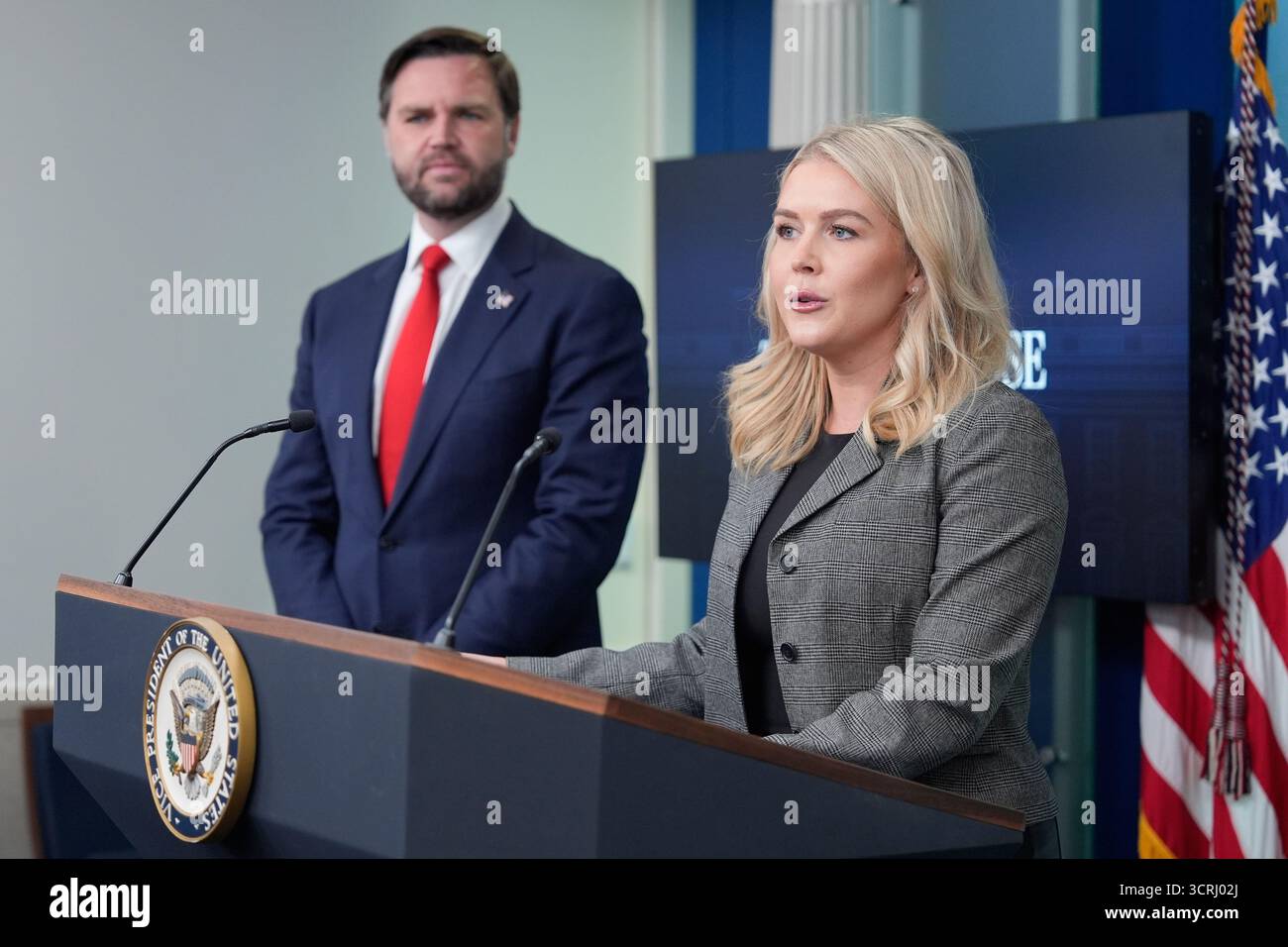 Vice President JD Vance, steps out with White House press secretary ...