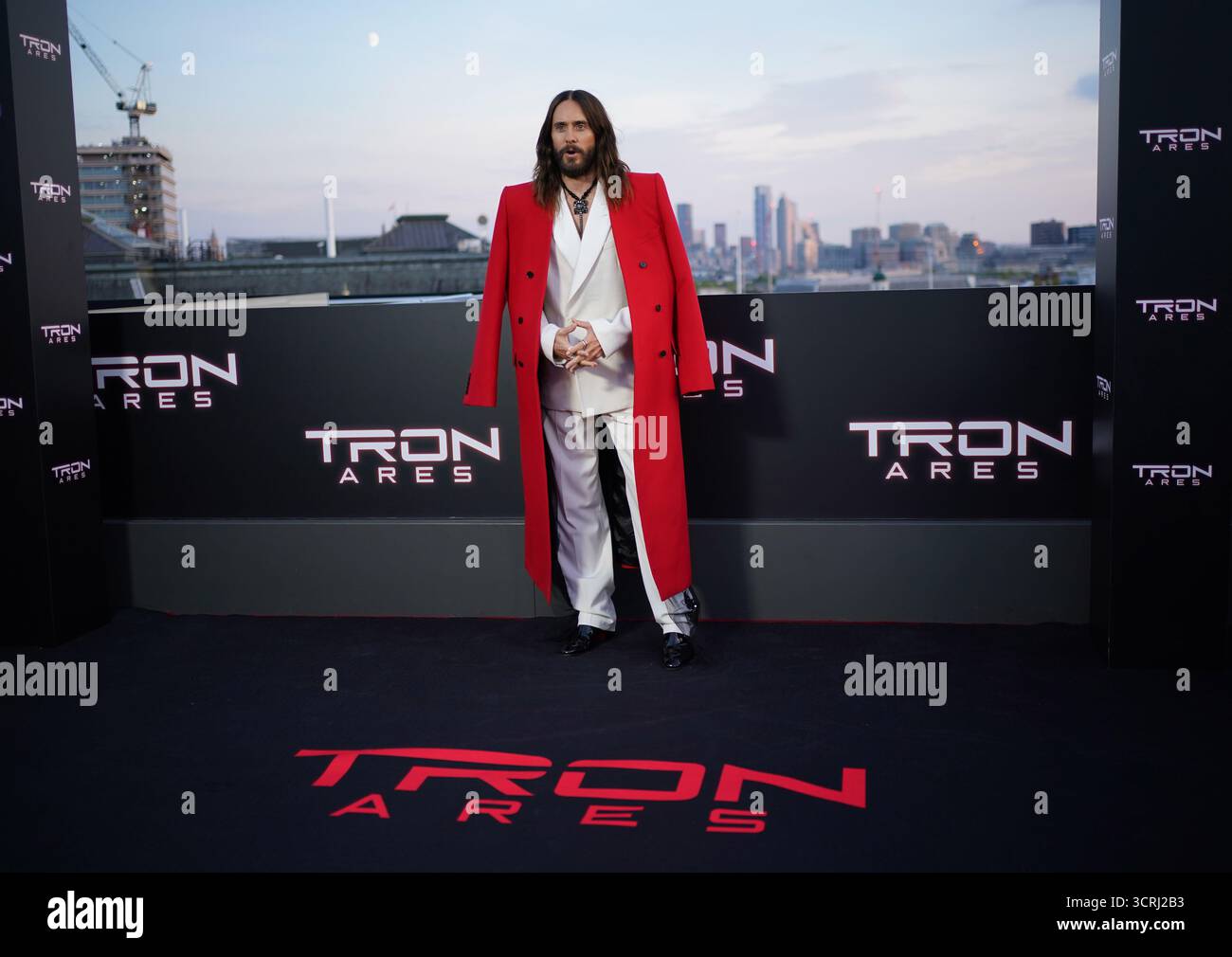 Jared Leto attends a preview night for Disney's Tron: Ares immersive ...