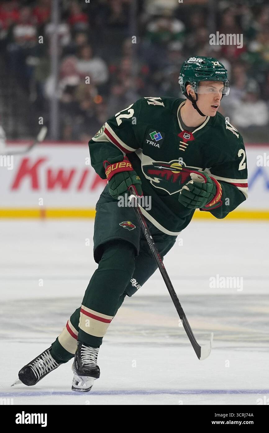 Minnesota Wild forward Danila Yurov (22) skates during the first period ...