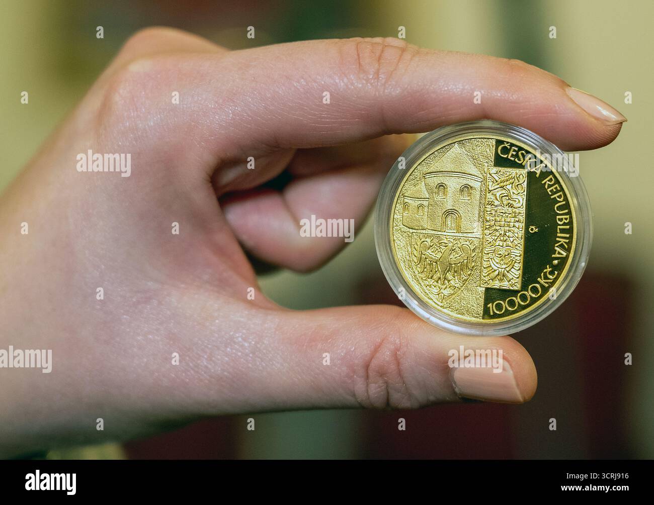 Prague, Czech Republic. 01st Oct, 2025. The gold coin of the Czech ...
