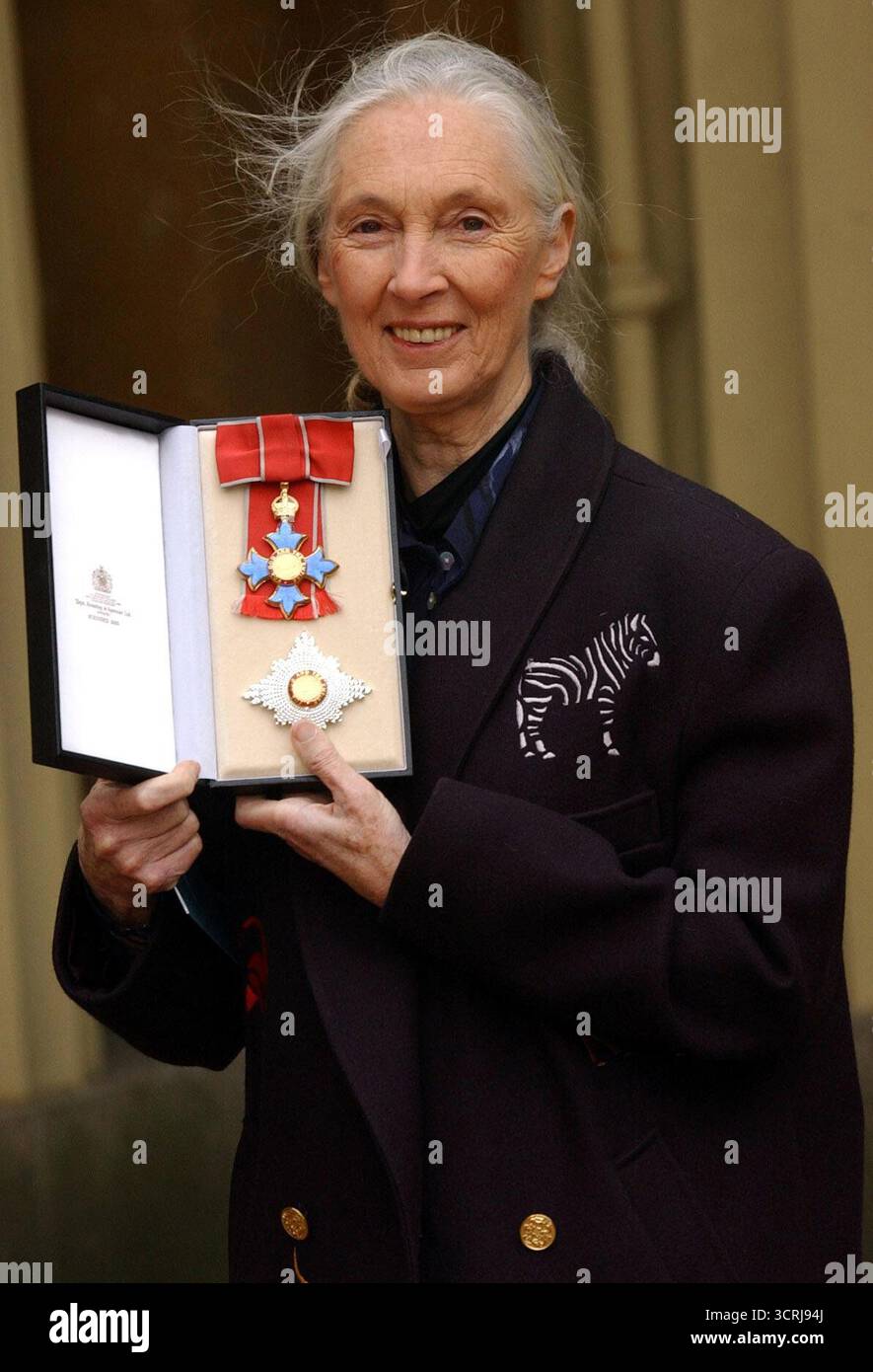 File photo dated 20/02/04 of Dame Jane Goodall, after being made a Dame ...