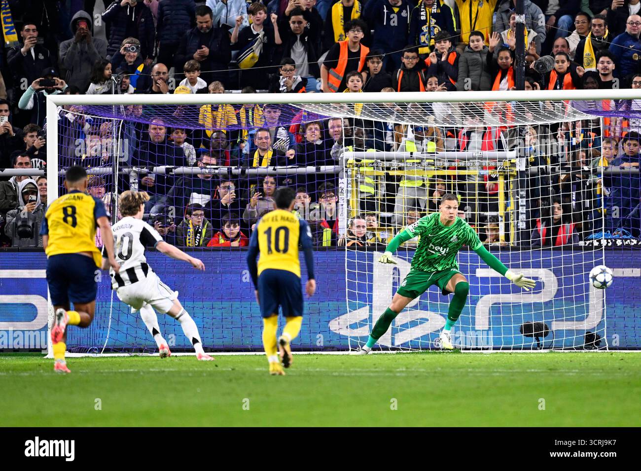 1st October 2025: Brussels, Belgium: Gordon Anthony forward of Newcastle United scores a second ...