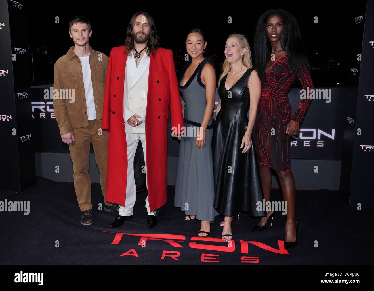 (left to right) Evan Peters, Jared Leto, Greta Lee, Jodie Turner-Smith ...