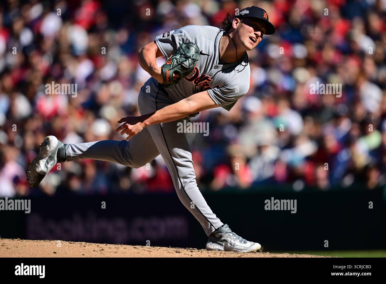 Detroit Tigers pitcher Tyler Holton throws in the fifth inning of Game ...