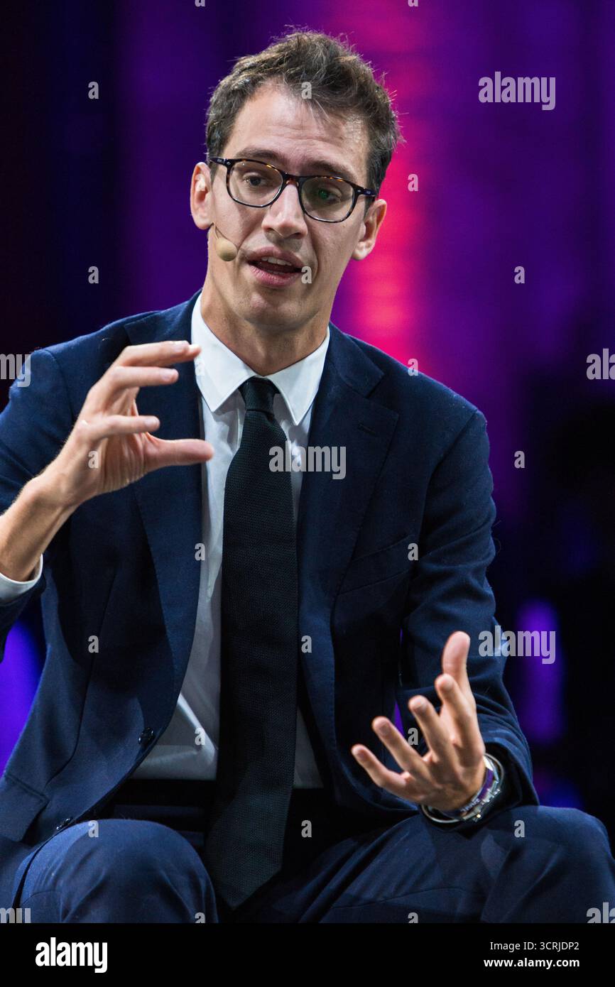 Turin, Italy. 1st October 2025. French entrepreneur and scientist Arthur Mensch, co-founder and ...