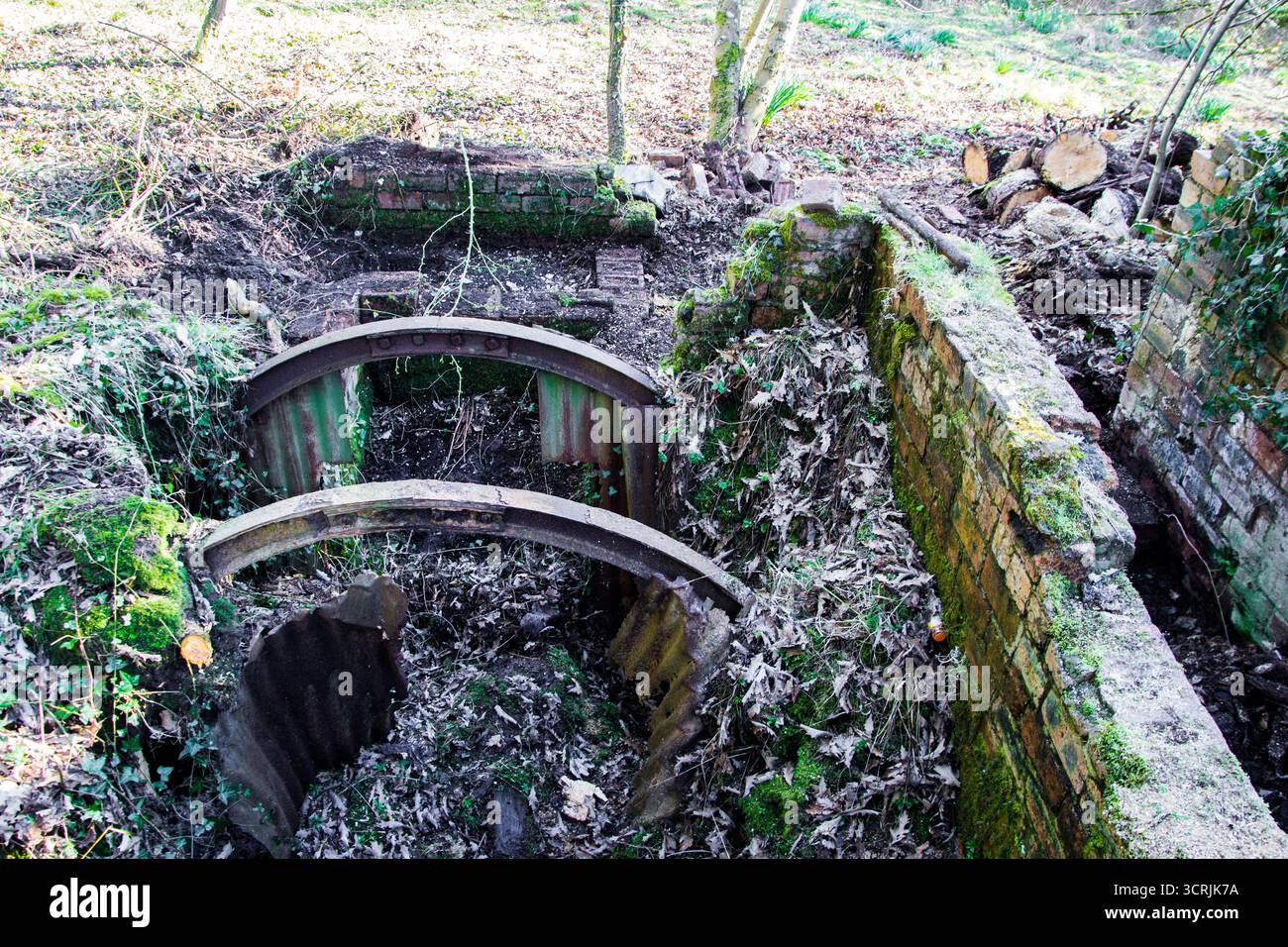 Derelict of Stanton shelter from World War II at the Cambusnethan ...