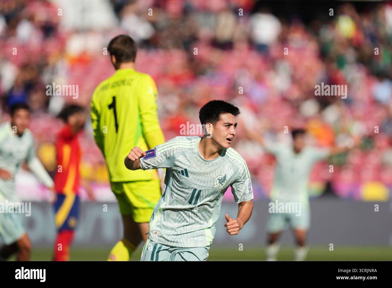Mexico's Gilberto Mora celebrates scoring his side's first goal against ...