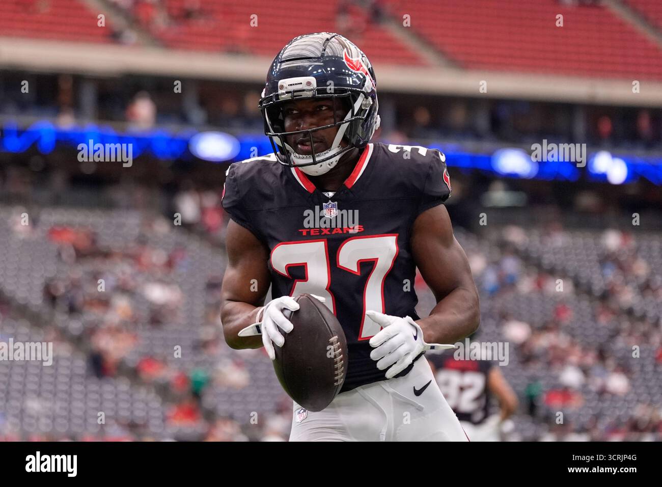 Houston Texans cornerback D'Angelo Ross warms up before an NFL football ...