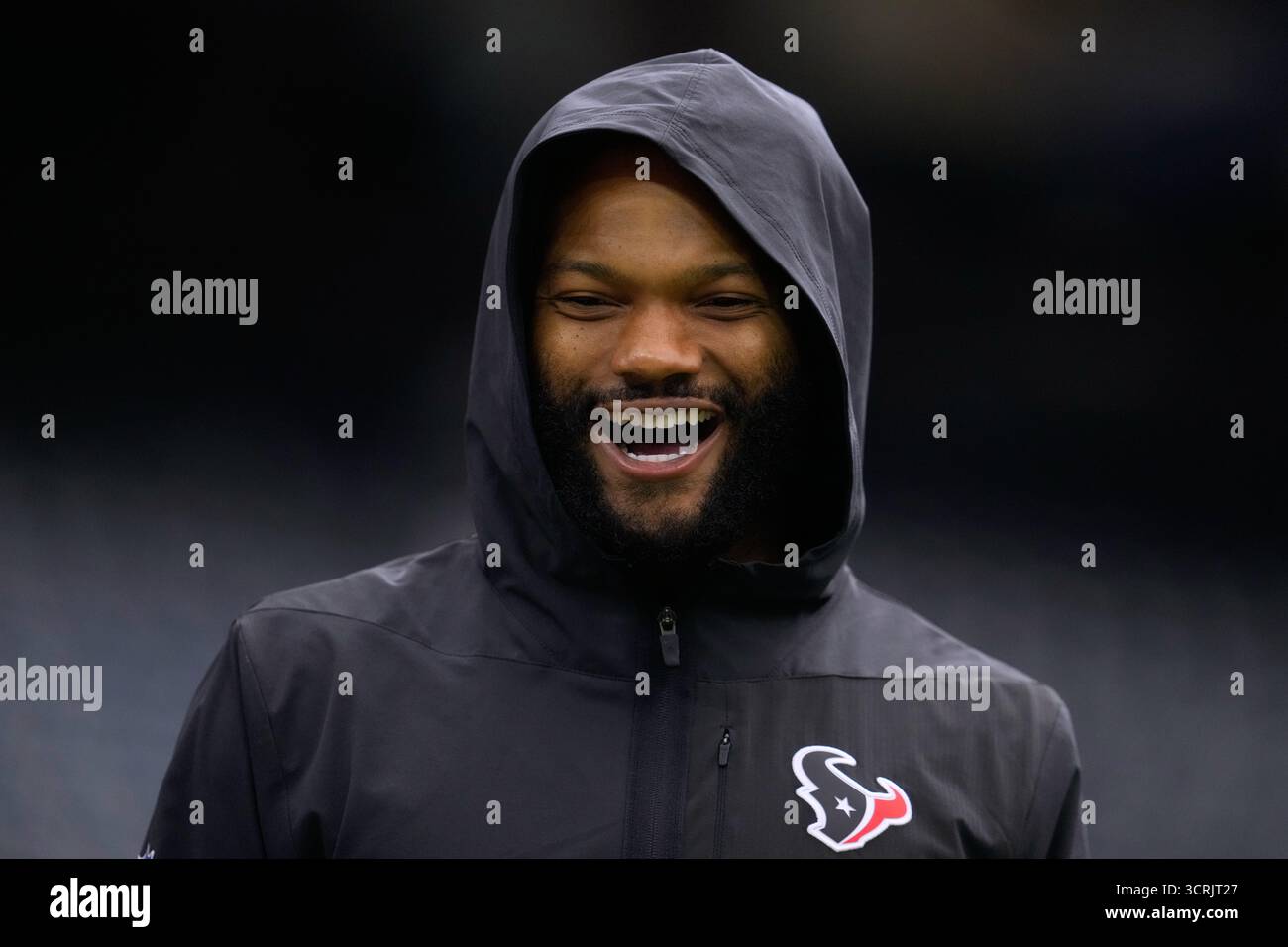 Houston Texans wide receiver Nico Collins warms up before an NFL ...