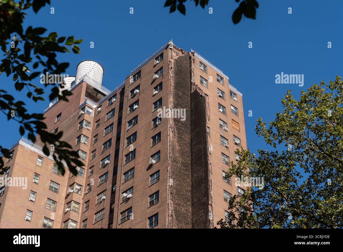 New York, NY, October 1, 2025: View of the partially collapsed 20 ...