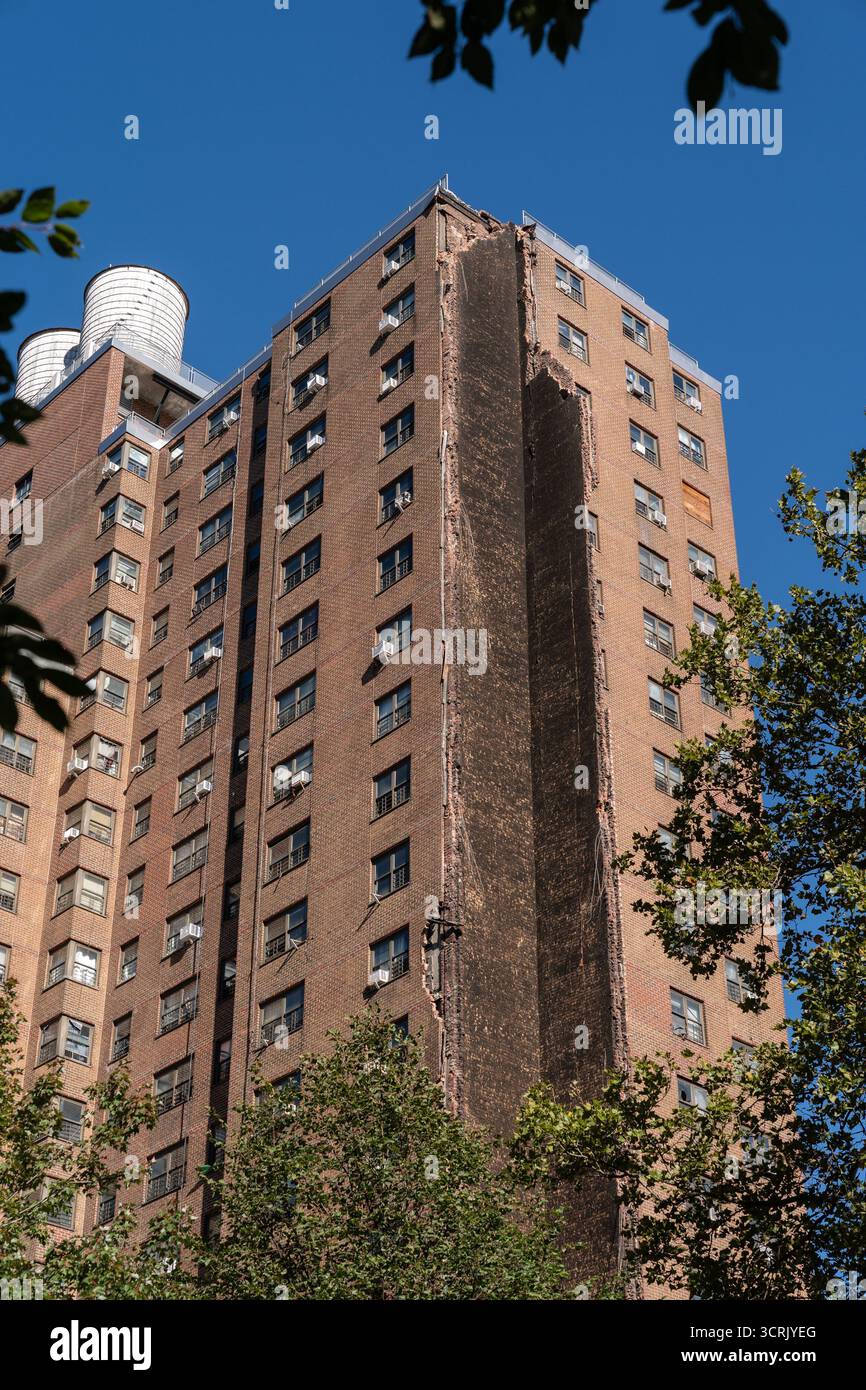 New York, NY, October 1, 2025: View of the partially collapsed 20 ...