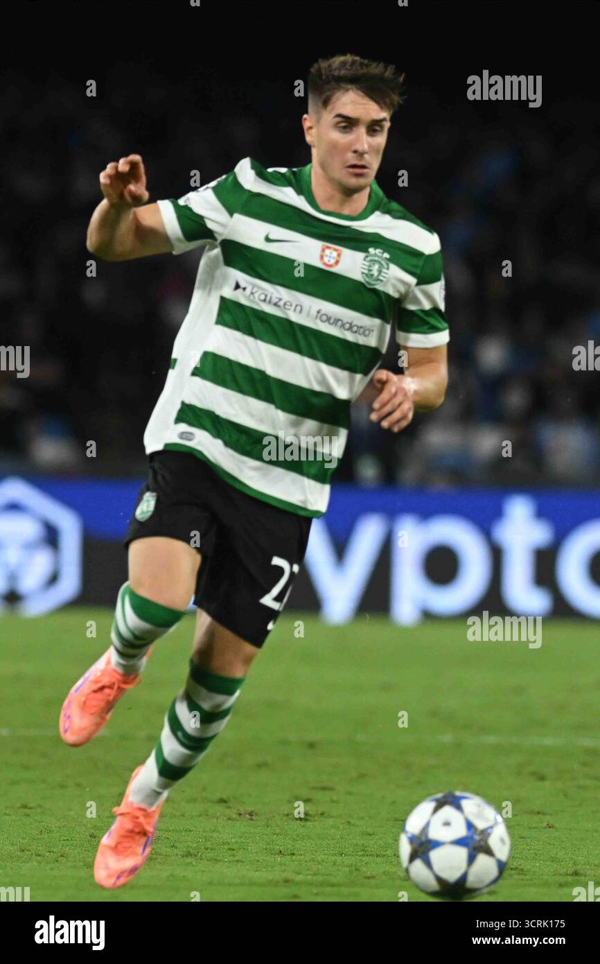 Napoli, Italy, 1 October Ivan Fresneda of Sporting Clube de Portugal ...
